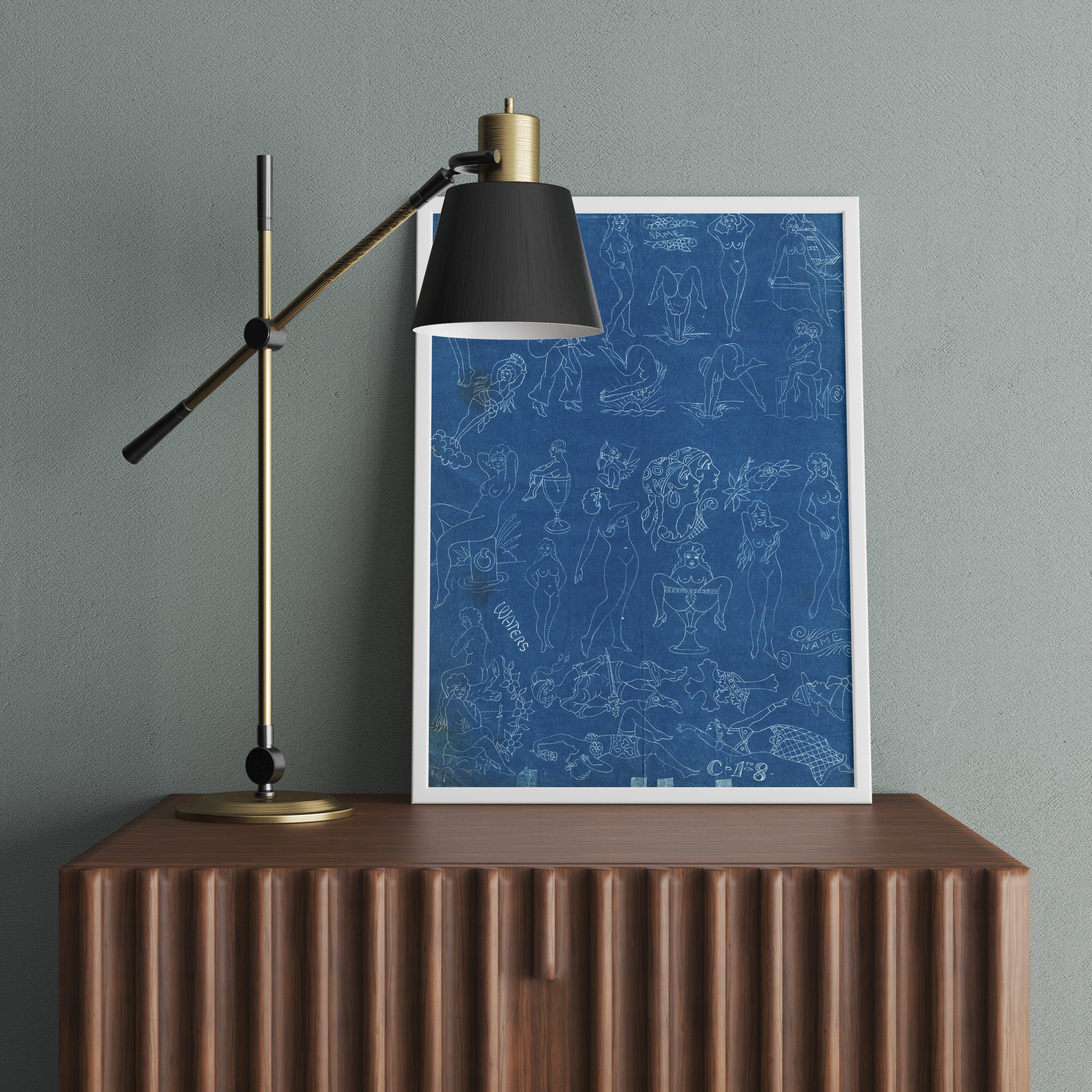 Percy Waters Blueprint Poster - Print #7 – Yellow Beak Press