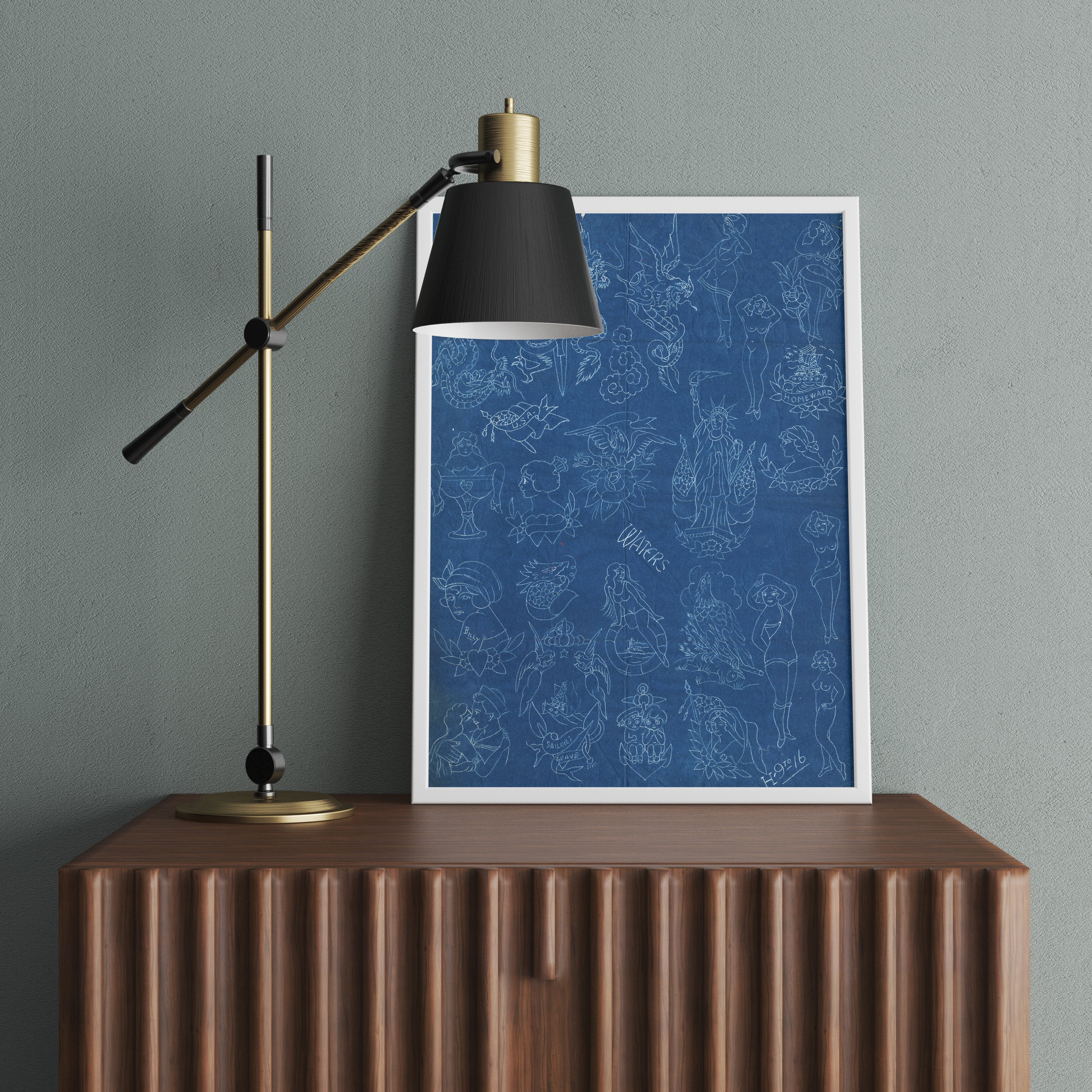 Percy Waters Blueprint Poster - Print #5 – Yellow Beak Press