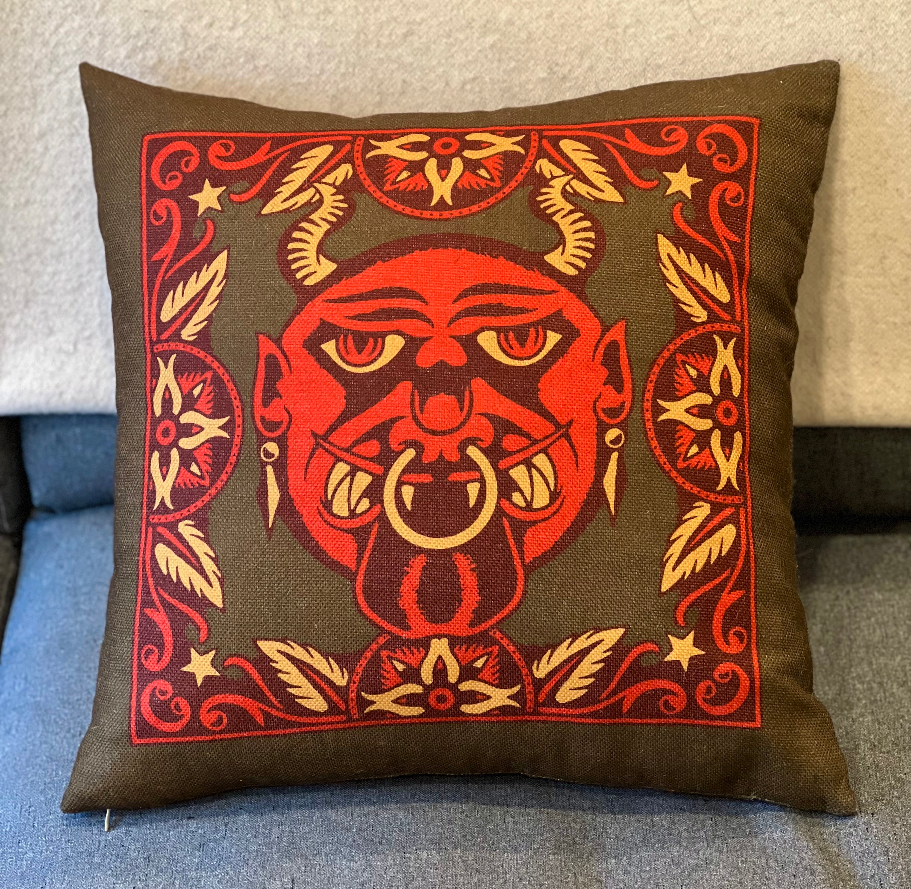 Waters Demon Head Pillow – Yellow Beak Press