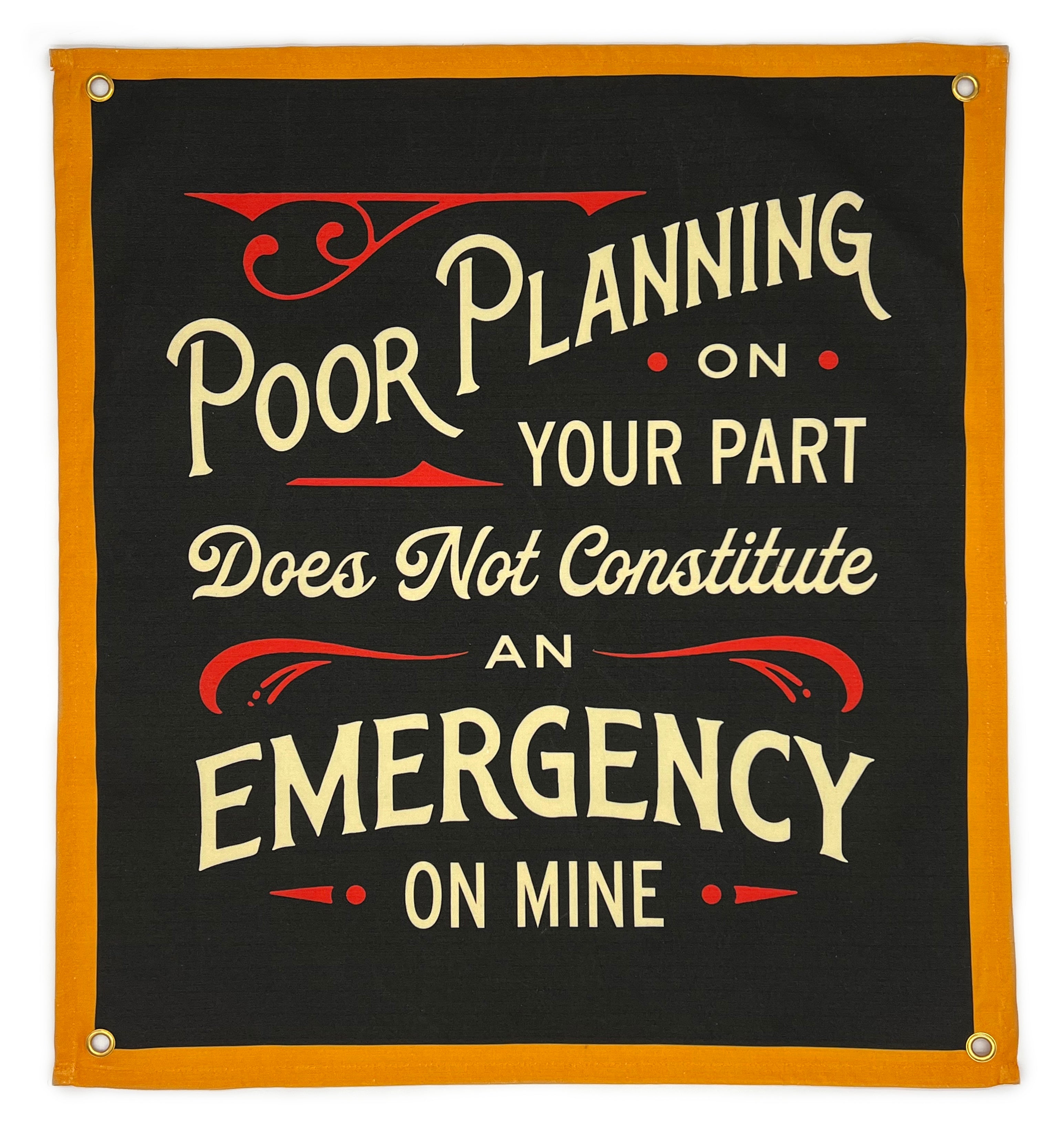 Poor Planning Banner – Yellow Beak Press