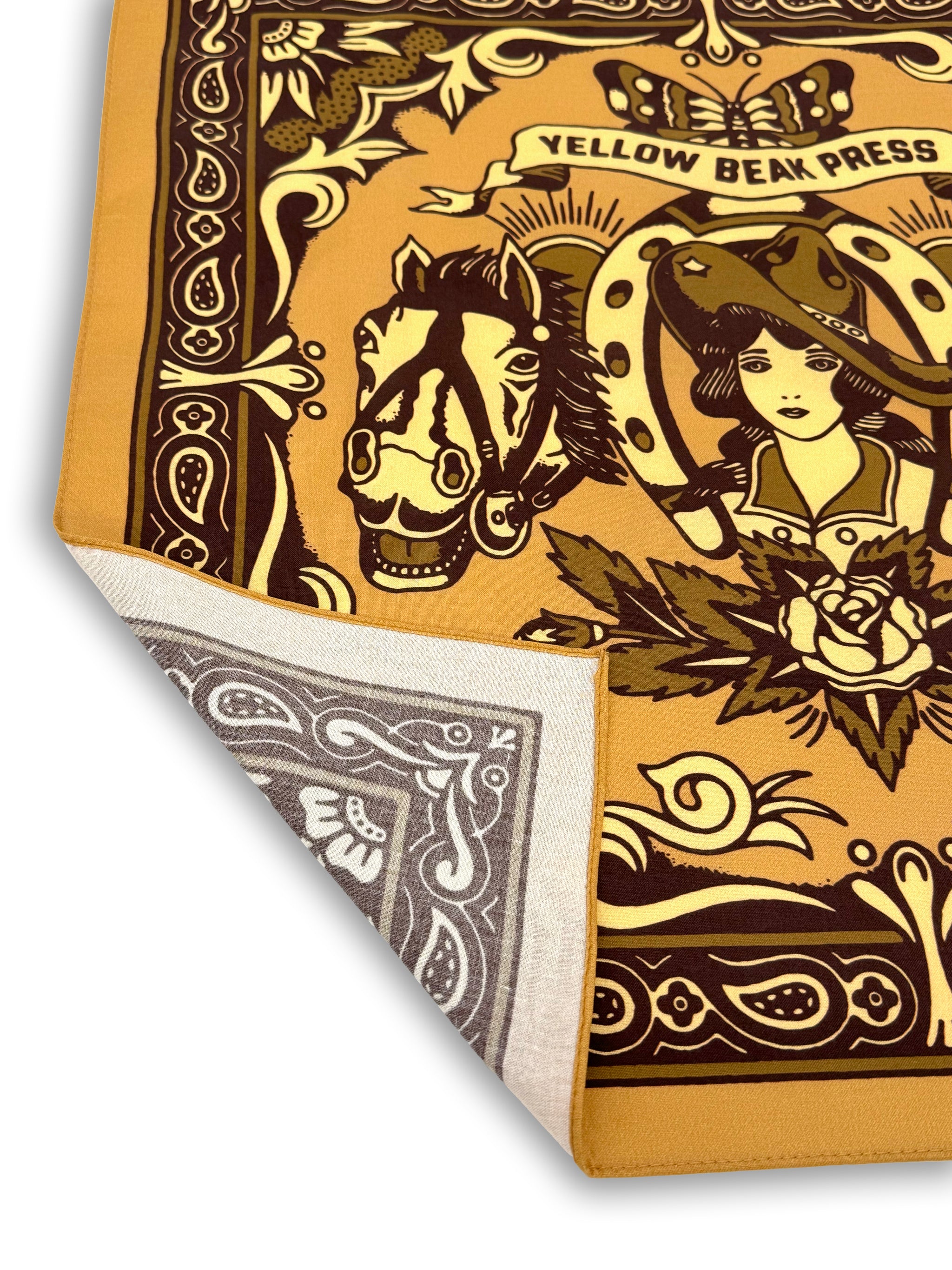 Tan Cowgirl Bandana – Yellow Beak Press