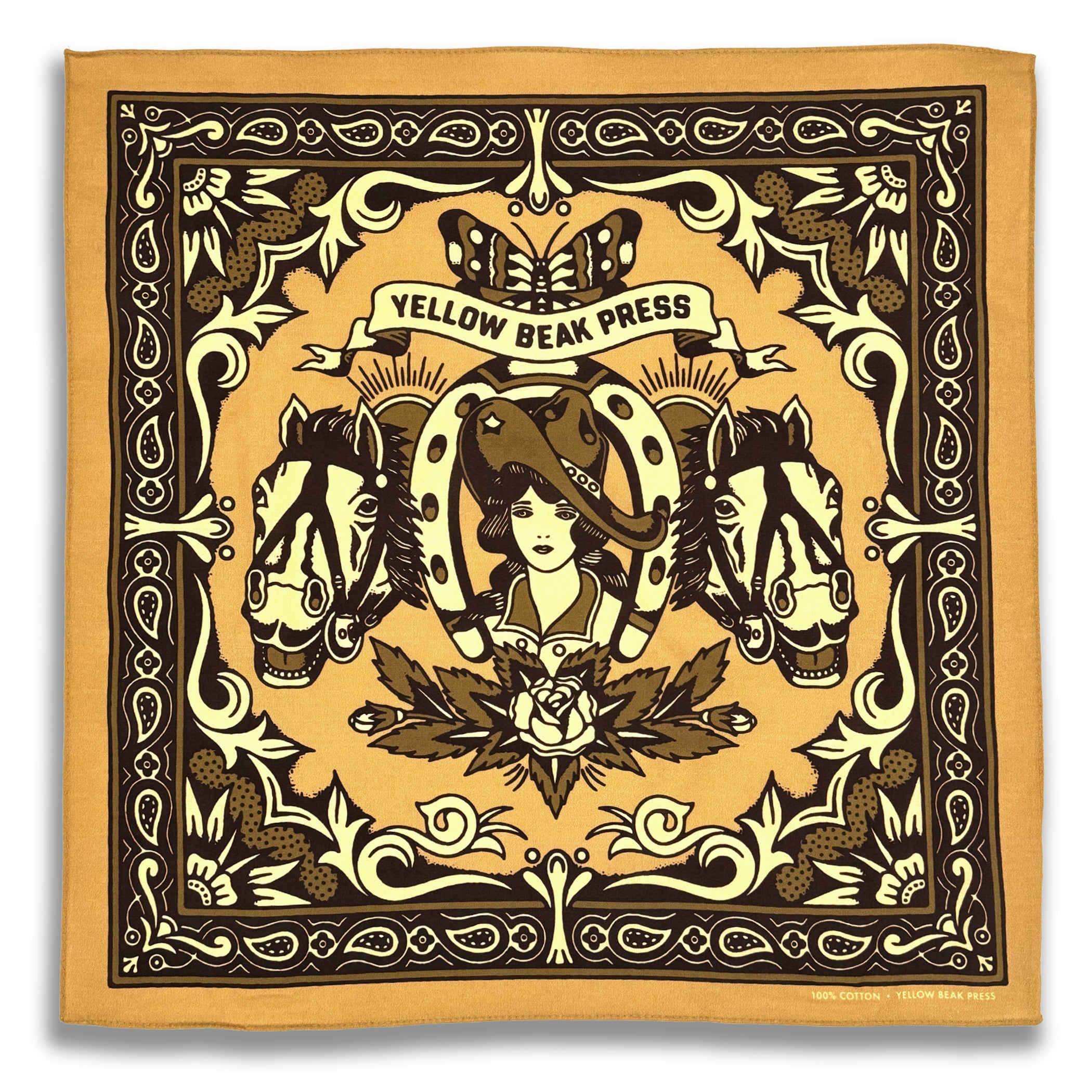 Tan Cowgirl Bandana – Yellow Beak Press