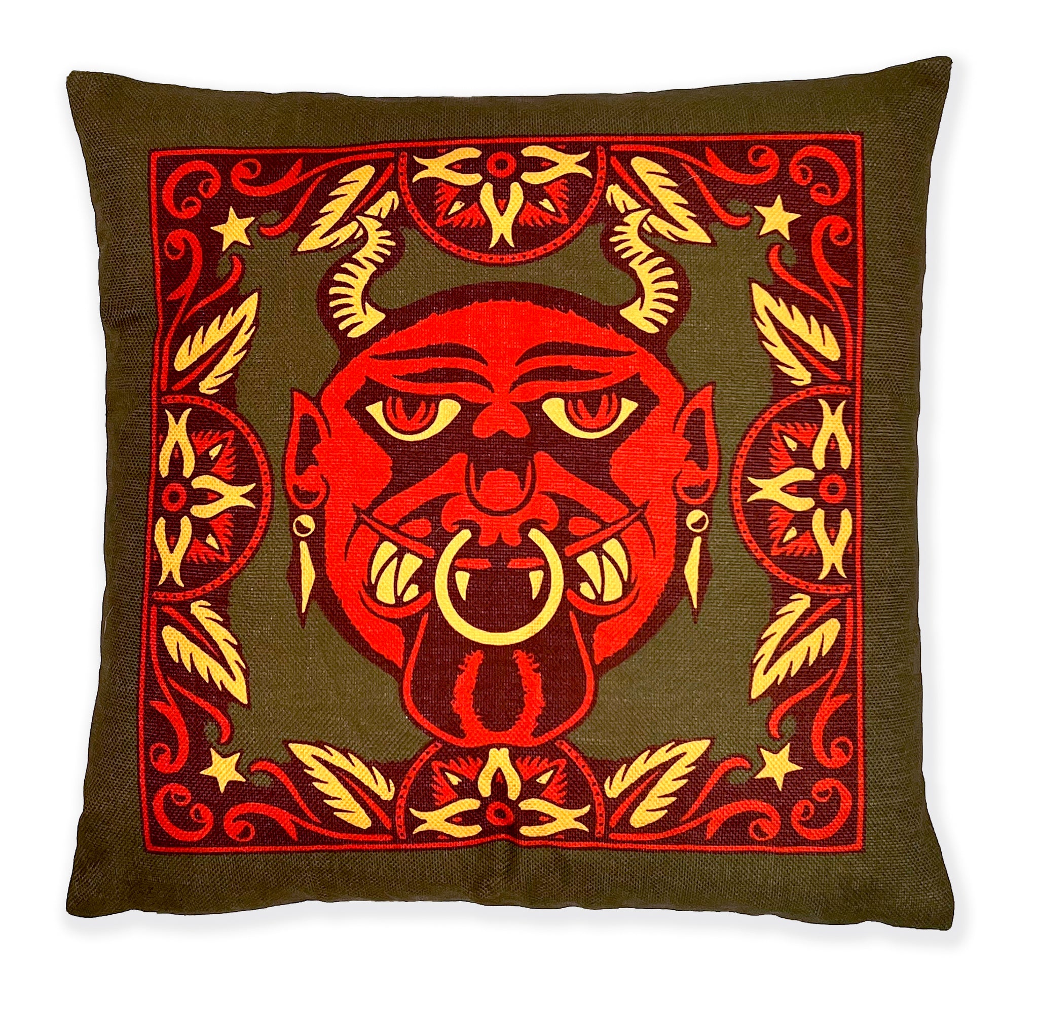 Waters Demon Head Pillow – Yellow Beak Press