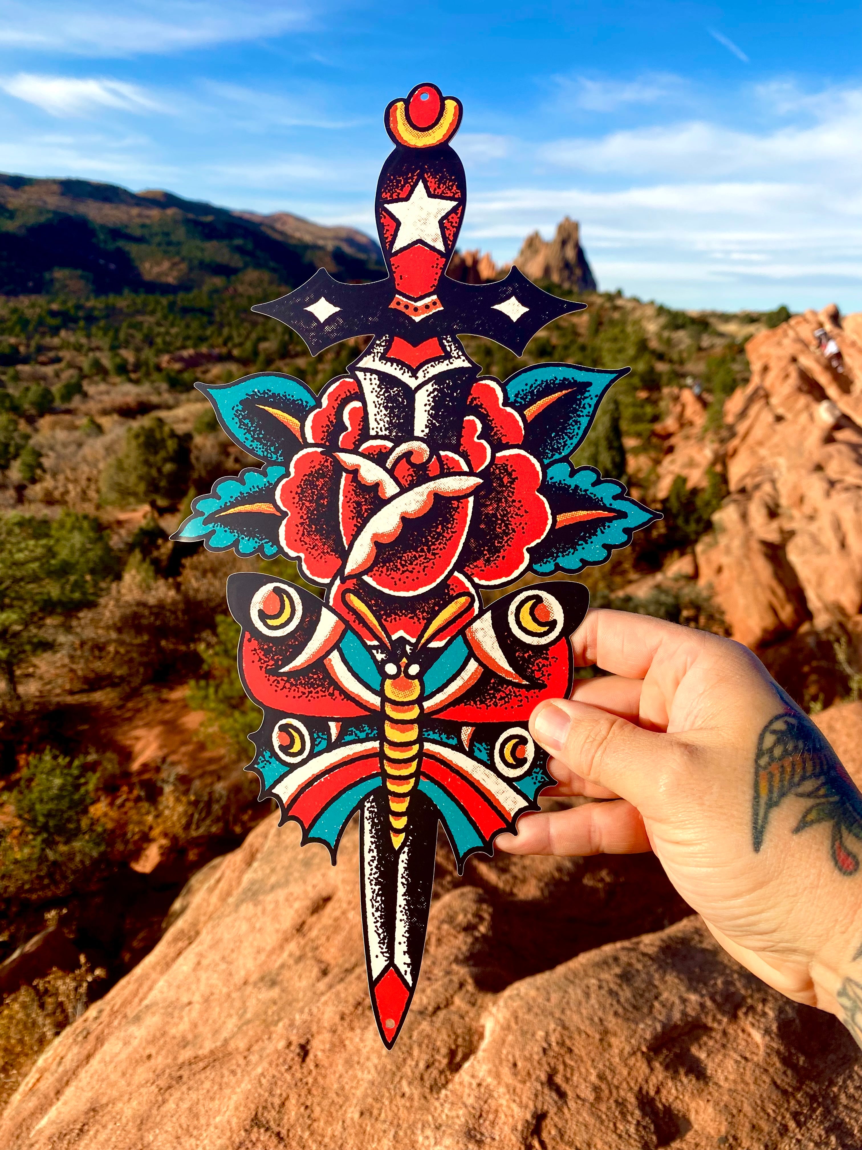 Dagger Cut Out Sign / Nick Filth – Yellow Beak Press