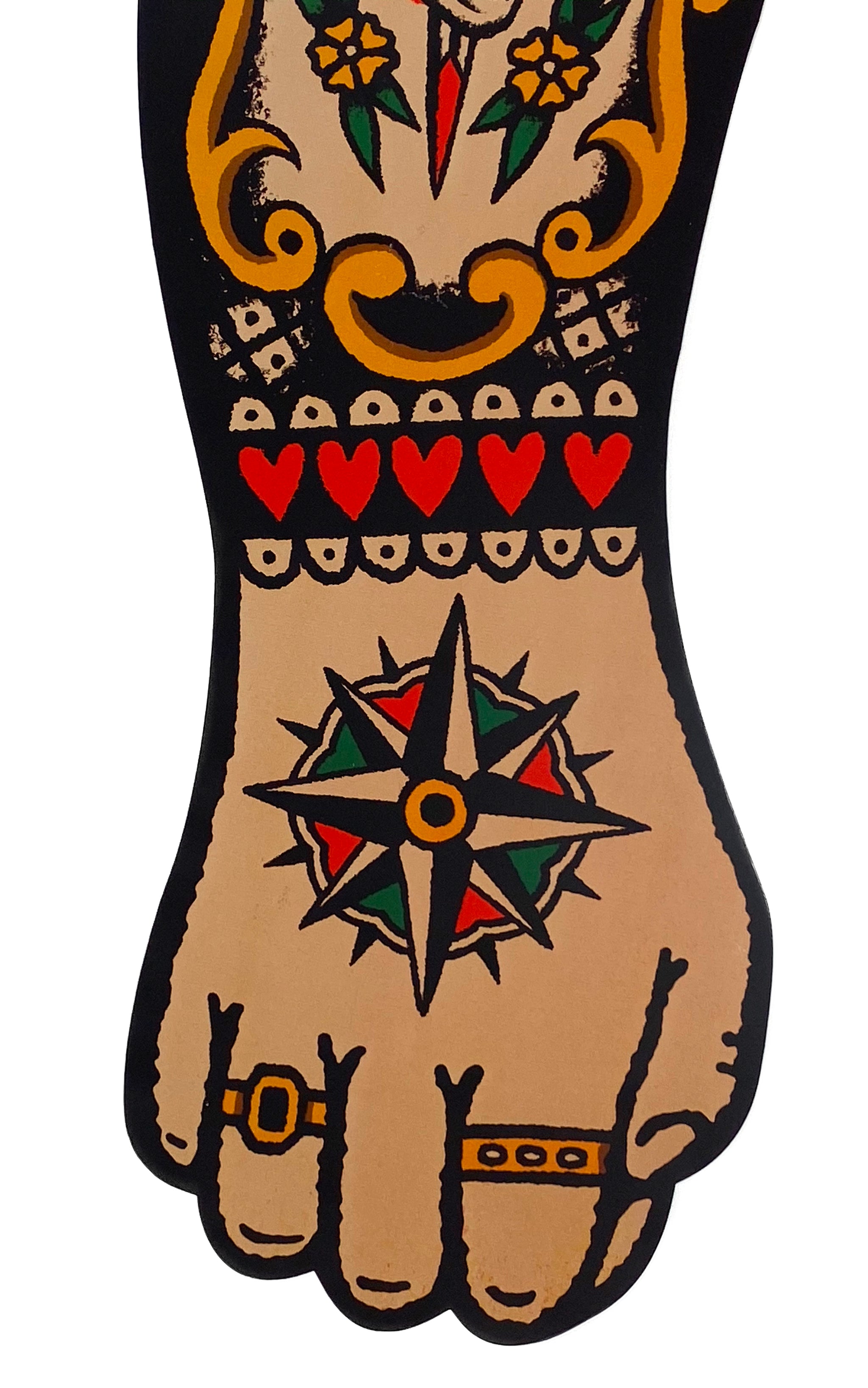 Zach Nelligan Tattooed Arms Metal Sign – Yellow Beak Press