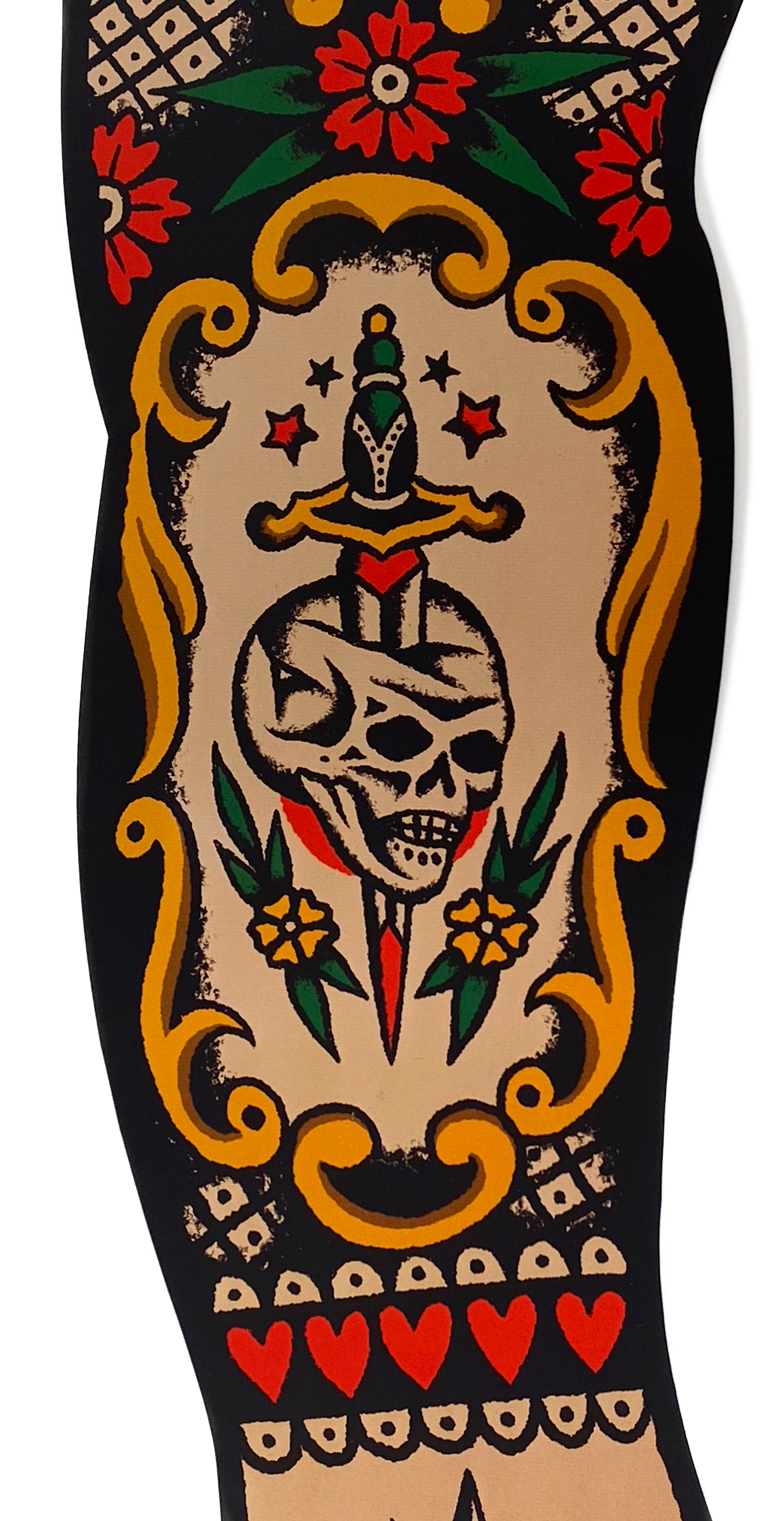 Zach Nelligan Tattooed Arms Metal Sign – Yellow Beak Press